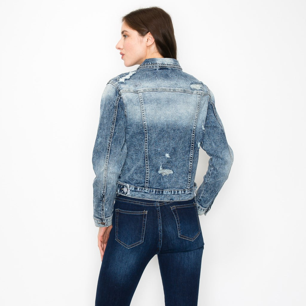 JACKET ACID WASH CLÁSICA – Doux Denim