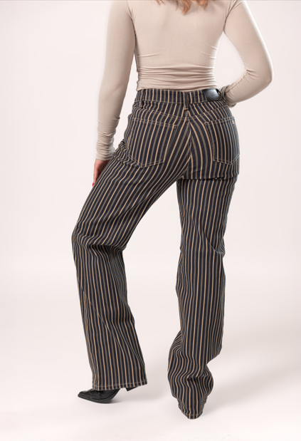 Pantalón straight stripe line – Doux Denim